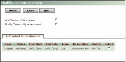 Adding Modification Amendments