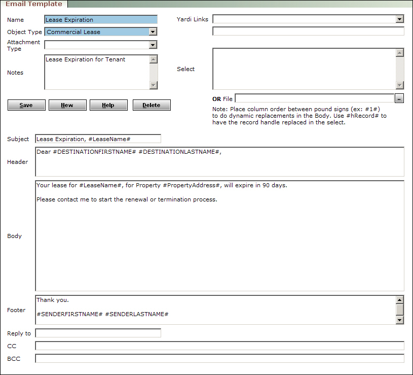 Adding E-mail Templates