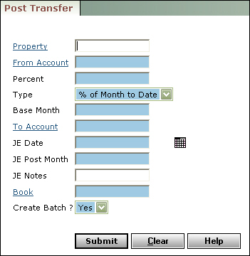 Posting Transfers Between G/L Accounts