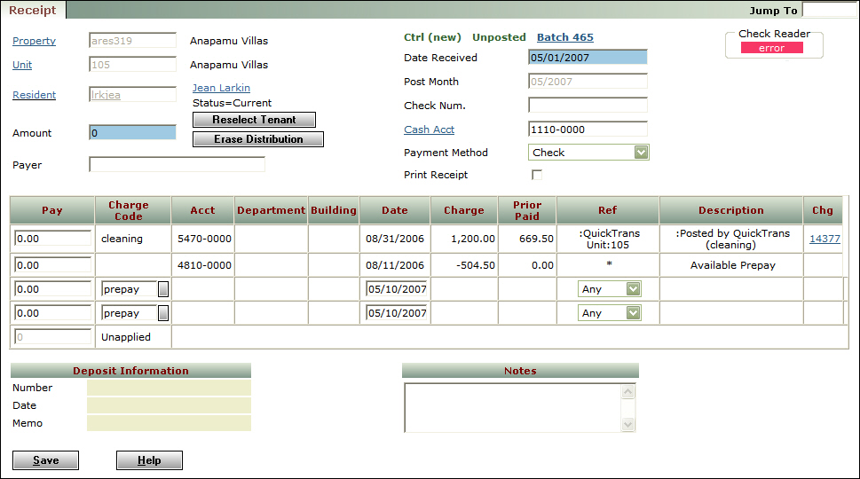 Manually Applying Prepays