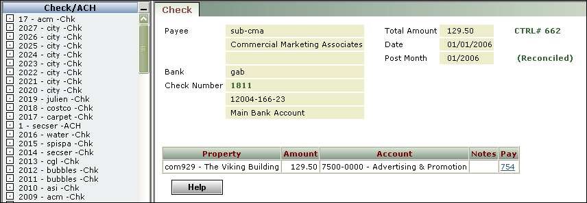 Reviewing Checks and EFT Payments