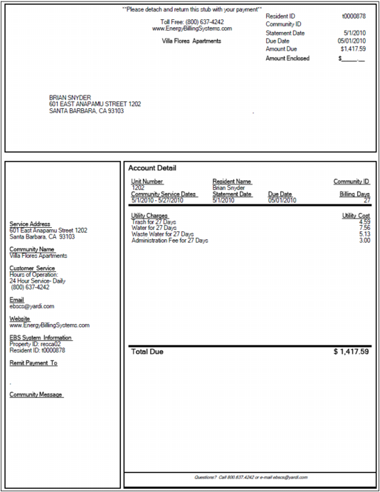 Generating Move-Out Statements