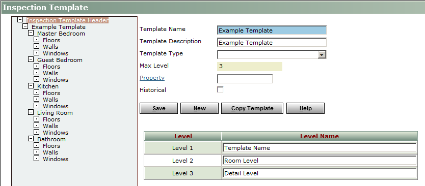 Adding And Reviewing Inspection Templates