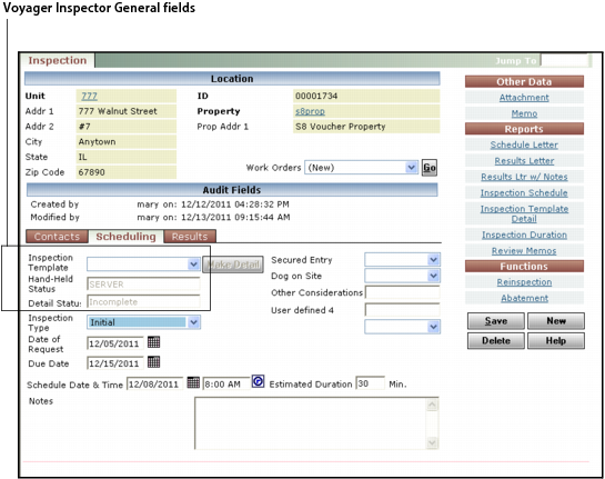 Workstation Inspection Screen Overview for Downloading and Uploading
