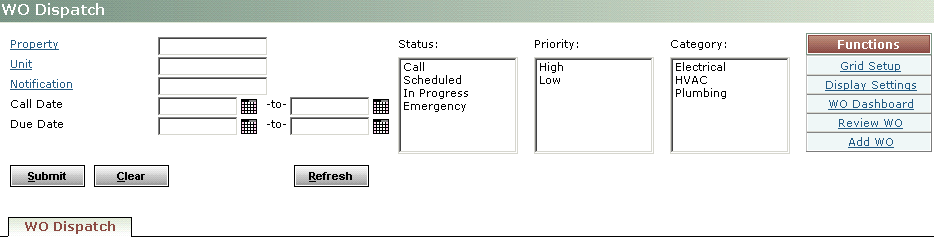 Setting Up the Work Order Dispatch Board