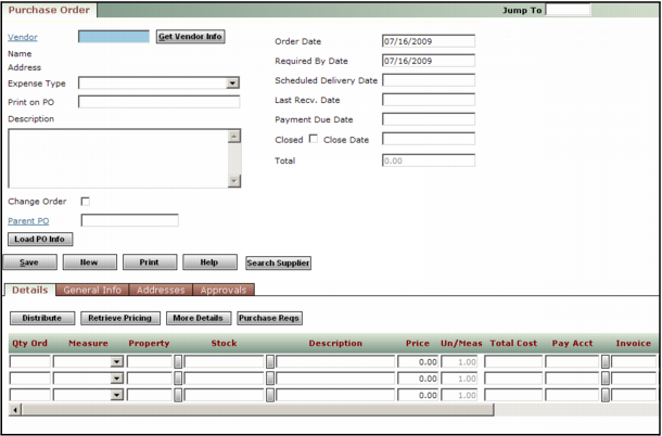 Adding Items to a Purchase Order From a Purchase Requisition