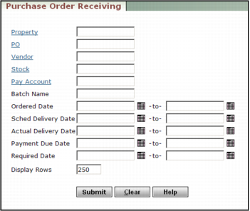 Receiving Items on Purchase Orders