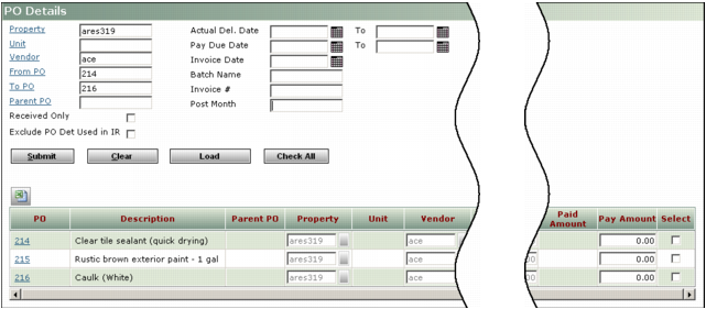 Reviewing Invoice Register Records and Entering Invoice Information