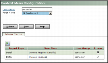 Configuring the Invoice Register Dashboard