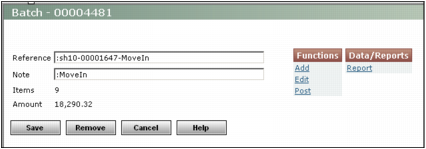 Deleting Charges from a Charge Batch